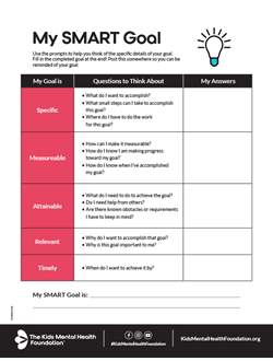 SMART Goals and Kids’ Mental Health - The Kids Mental Health Foundation